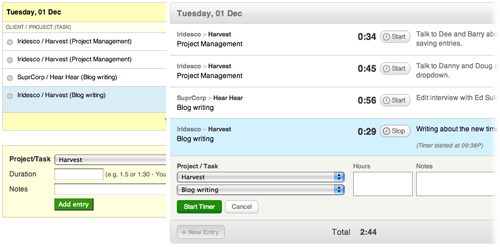 New Harvest Timesheet Interface - Harvest