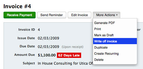 New Feature: Write off Invoices - Harvest