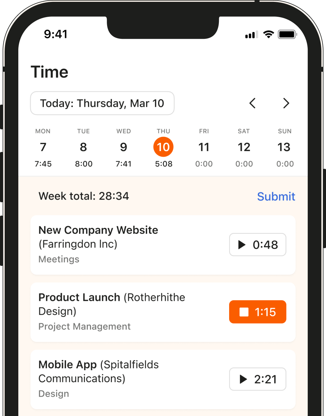 Time Tracking App for iPhone | Harvest