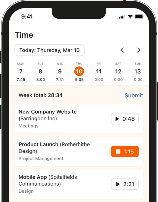 Time Tracking App for iPhone | Harvest