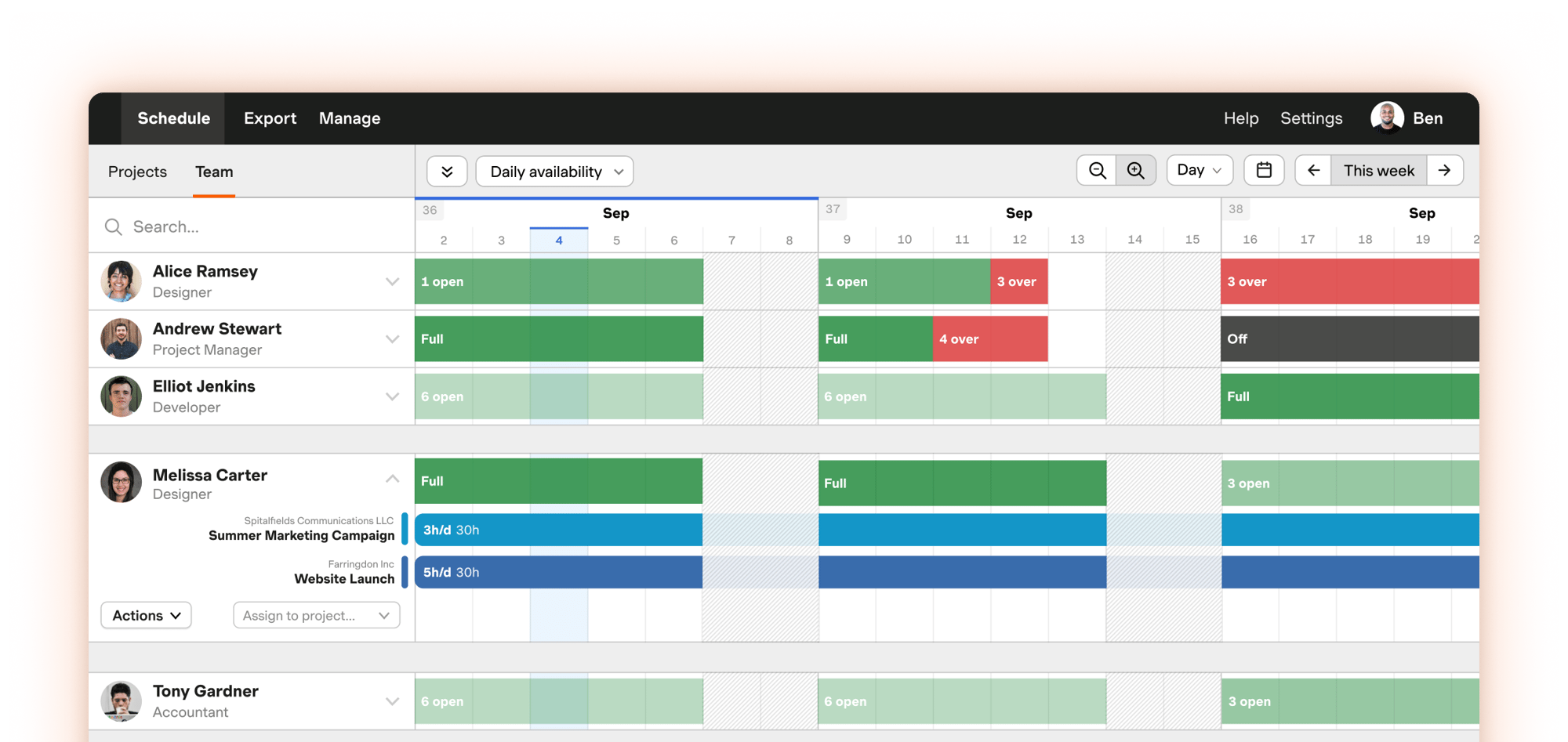 Team Scheduling & Resource Planning Tool | Harvest Forecast