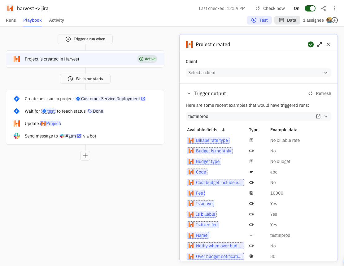Relay Time Tracking Integration - Harvest