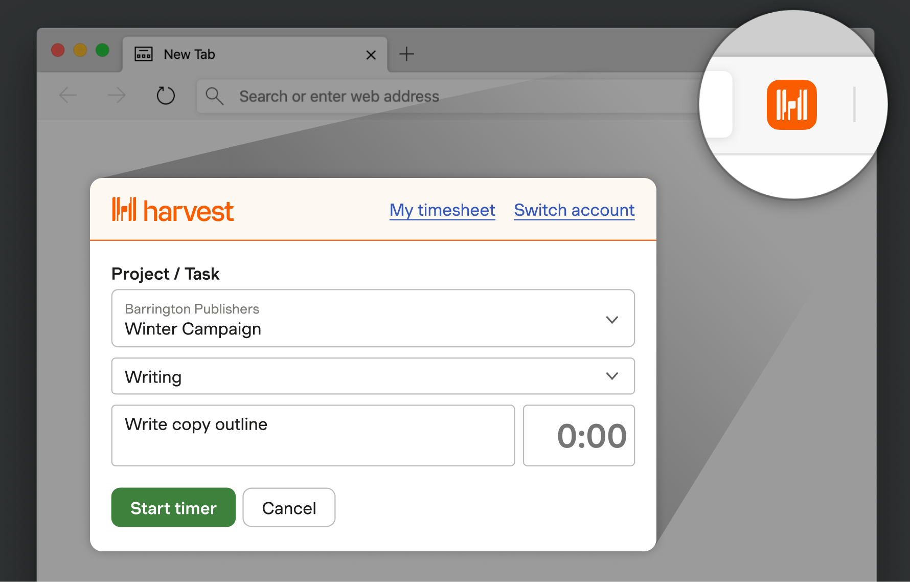 Edge Time Tracking Integration - Harvest