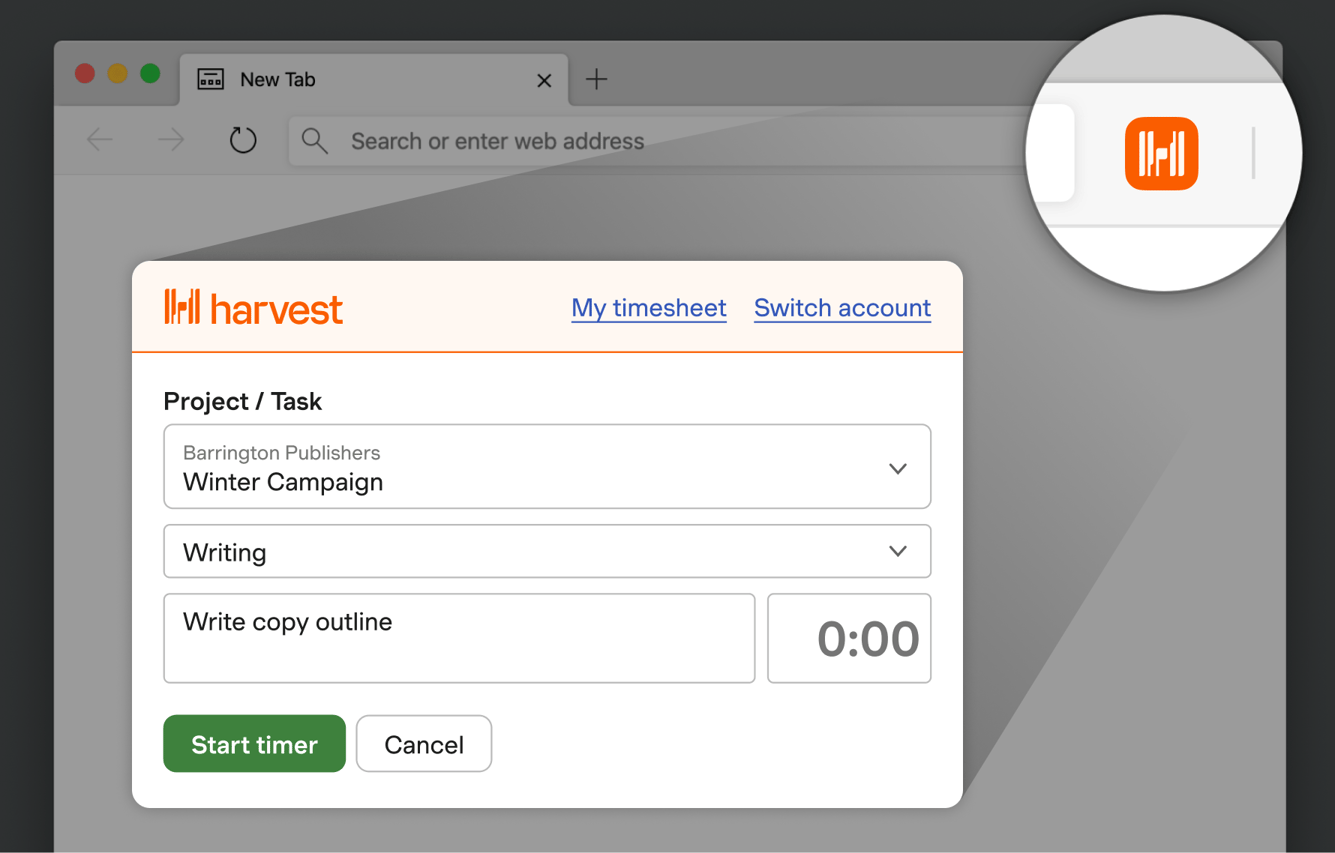 Edge Time Tracking Integration - Harvest