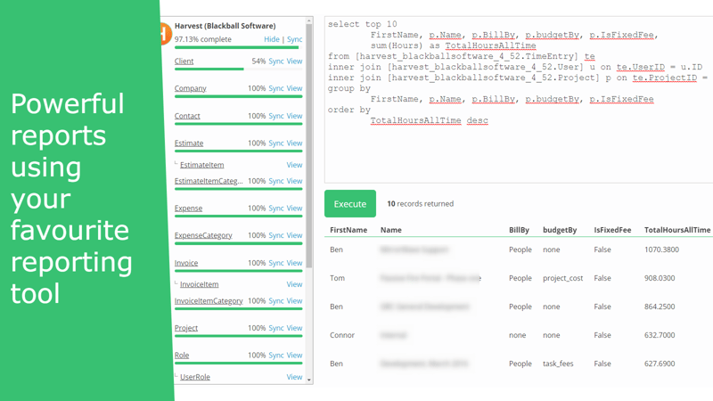 SyncHub Time Tracking Integration | Harvest