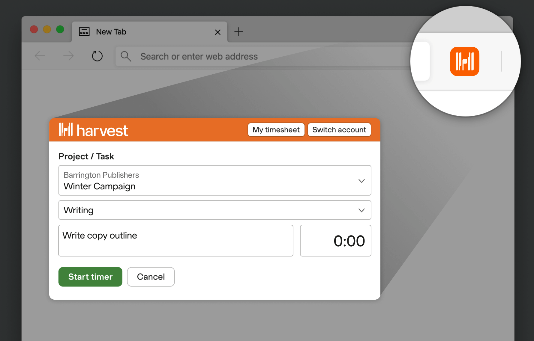 Edge Time Tracking Integration - Harvest