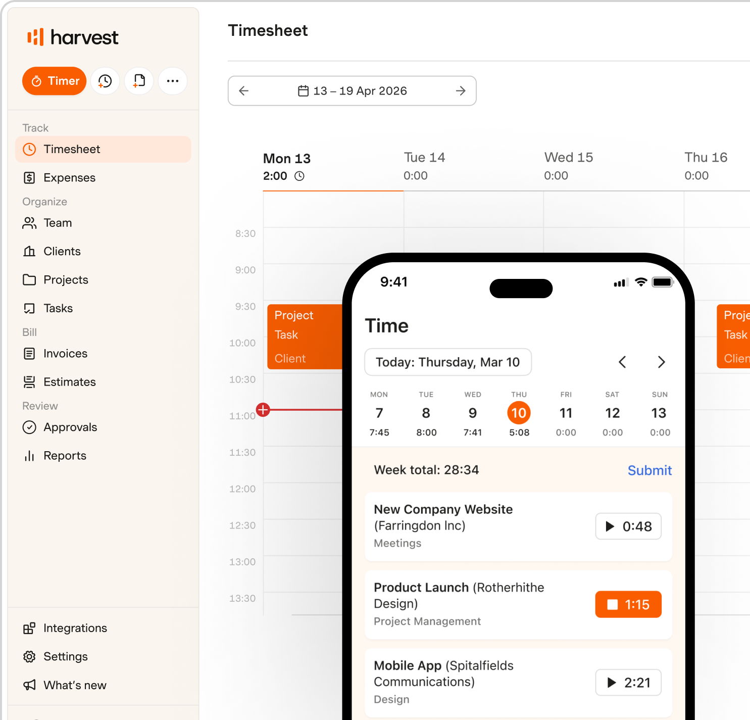 Time Tracking and Invoicing Software | Harvest