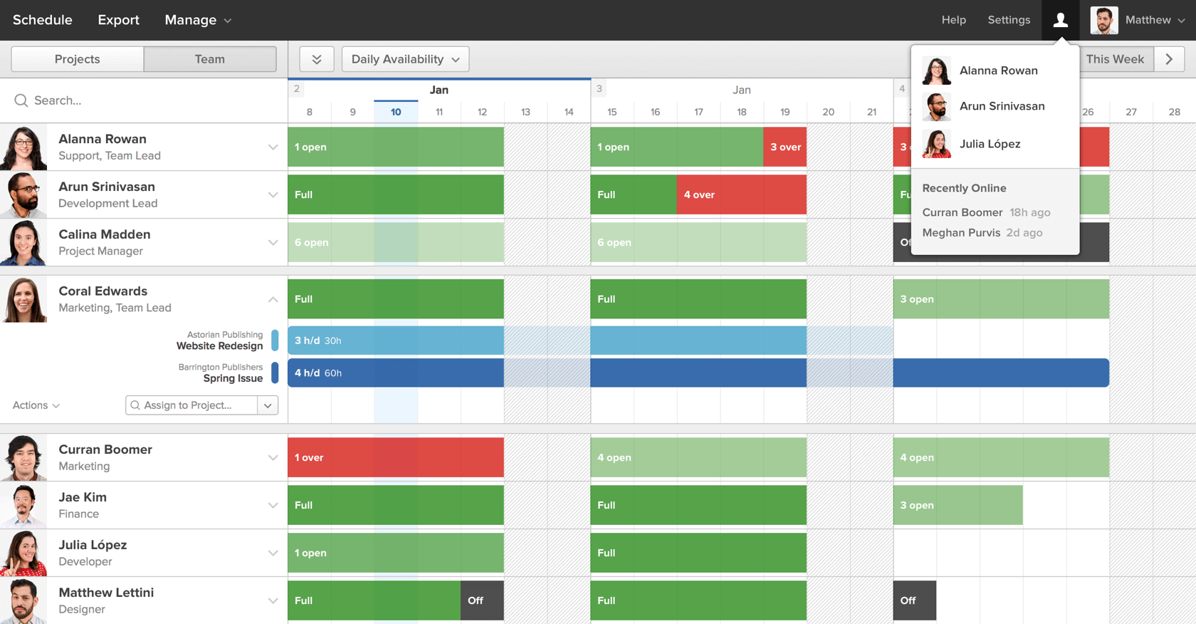 Team Scheduling & Resource Planning Tool – Harvest Forecast